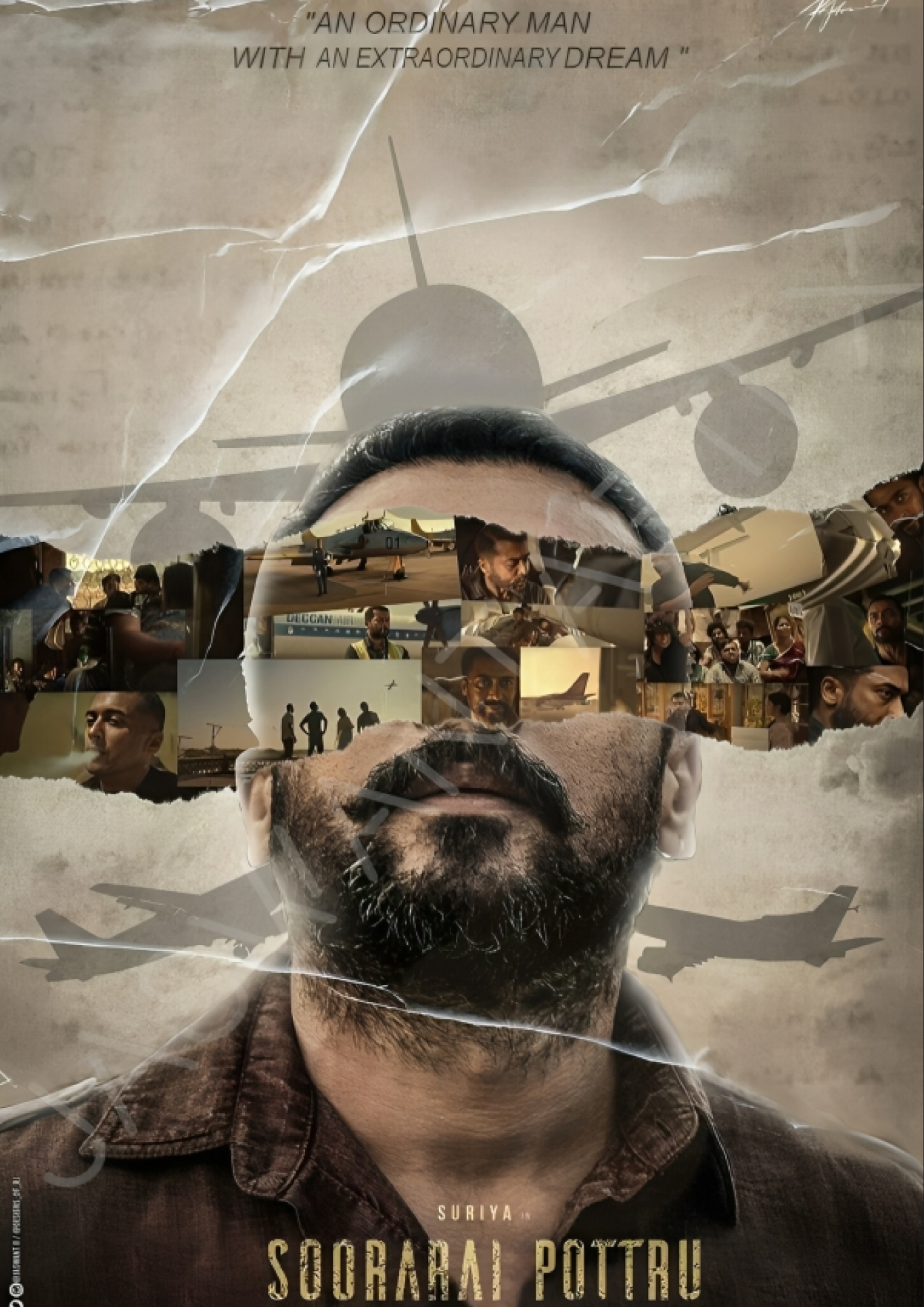 Suriya Soorarai Pottru Movie Poster A4 Sticker Art – Jiloo