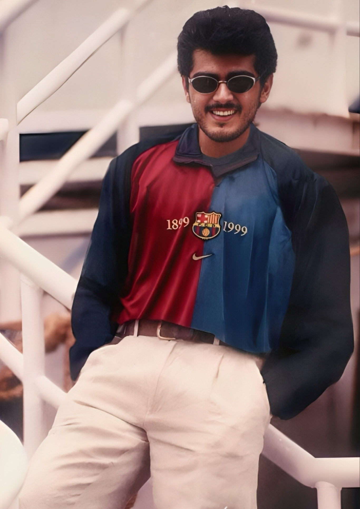 Retro Ajith Kumar A4 Sticker Poster - Vintage FC Barcelona Jersey – Jiloo