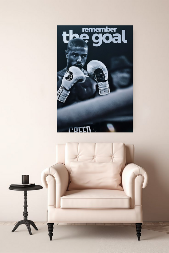 Adonis Creed Remember The GOAL Black & White A4 Poster – Jiloo